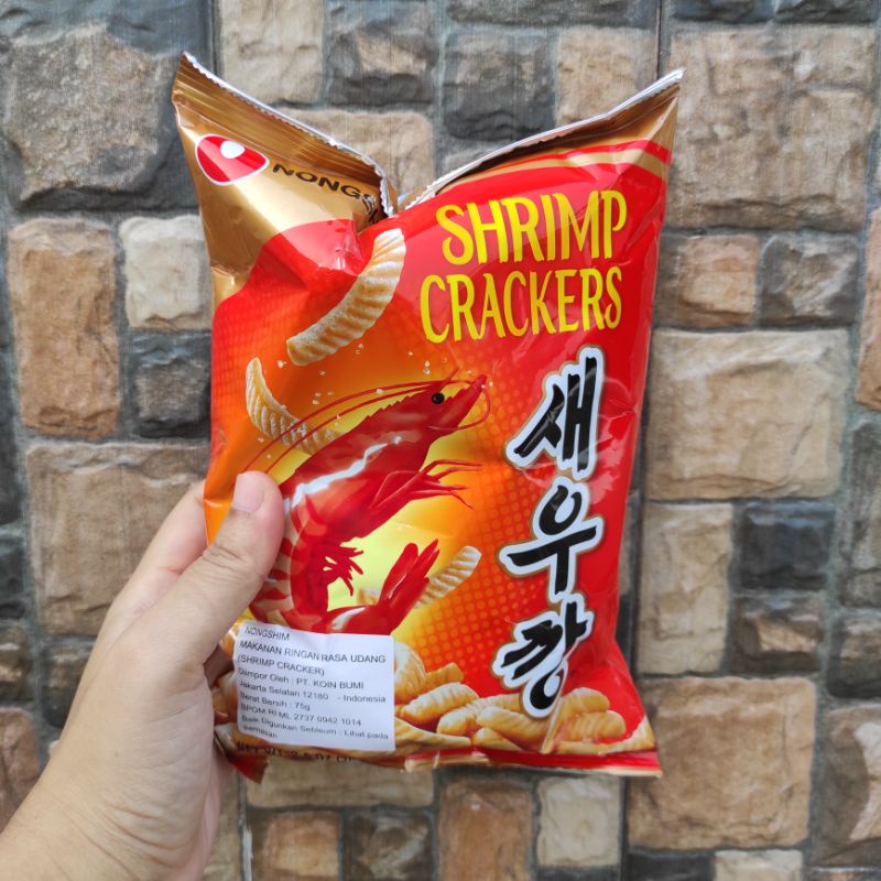 Jual Nongshim Shrimp Cracker Snack Udang 75gr Made in Korea | Shopee ...