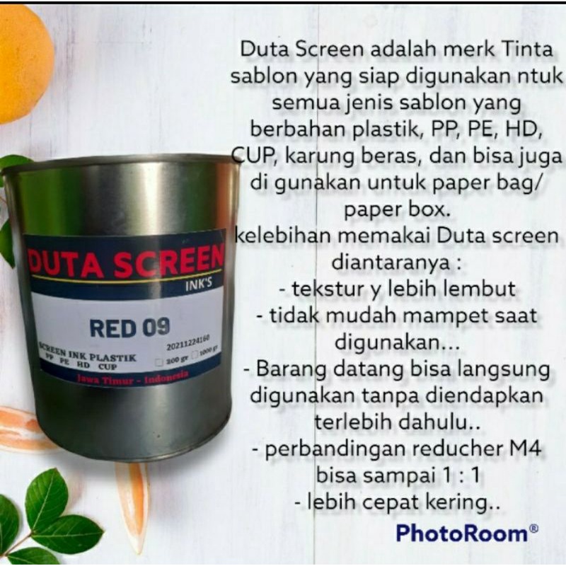 Jual Cat Duta Scren Sablon Plastik Warna Merah ( All Red ) | Shopee ...
