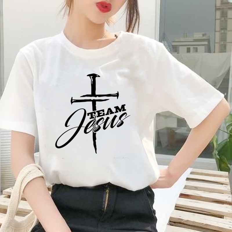 Jual Baju Kaos Team Jesus Rohani Kristen Katolik Salib Keluarga Wanita ...