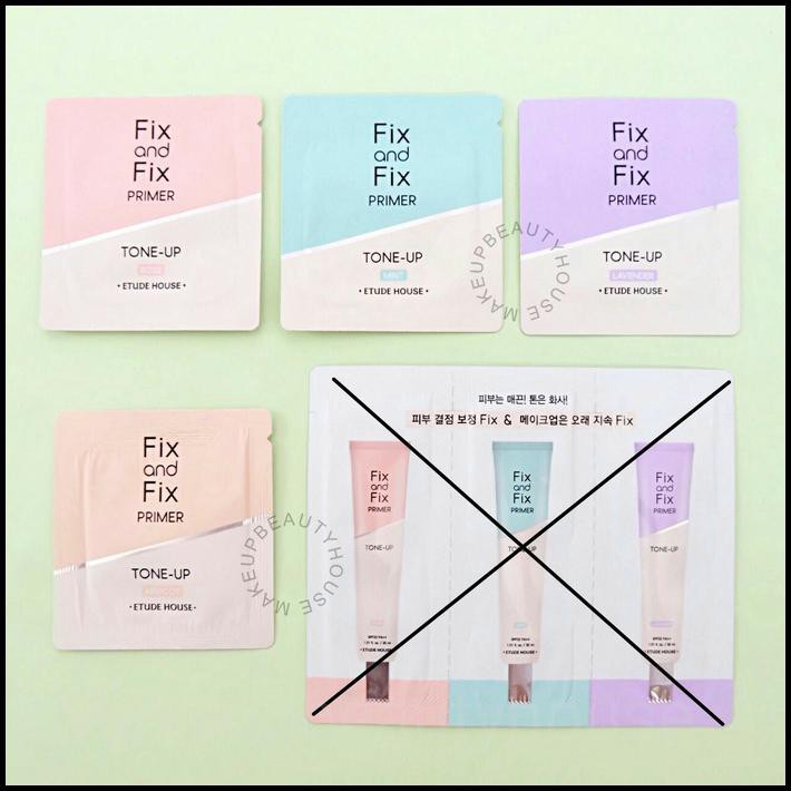 Jual ORI ETUDE HOUSE SAMPLE SACHET FIX AND FIX PRIMER TONE UP - MINT ...