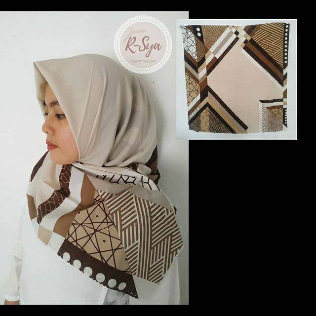 Jual Hijab motif/ hijab segiempat/ hijab voal premium / diamond crape | Shopee Indonesia