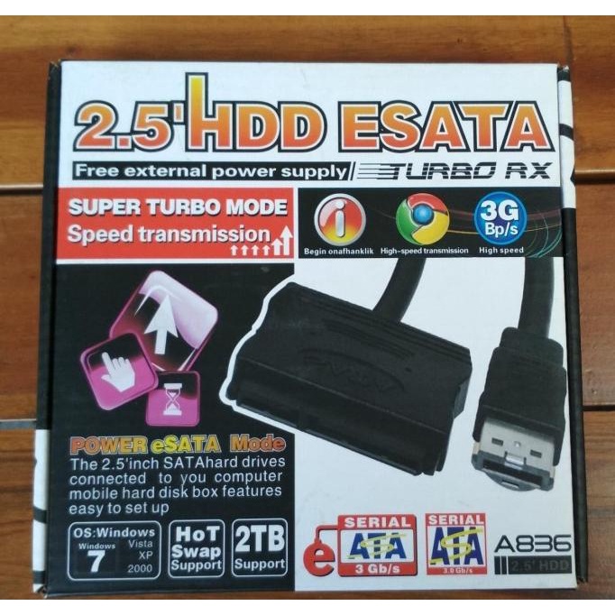 Jual Kabel ESATA to SATA 2.5 HDD Adapter | Shopee Indonesia