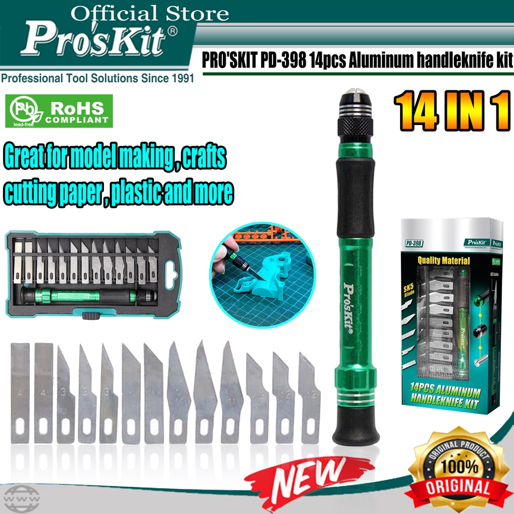 Jual Pro'sKit - Pisau Ic Set Pro'sKit Pd-398 14Pcs Aluminum Handleknife ...