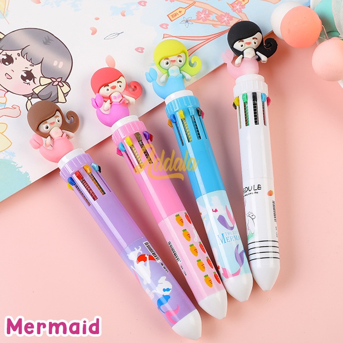 Jual PULPEN 10 WARNA / PULPEN CETEK 10 WARNA / 10 COLORS CUTE CARTOON ...