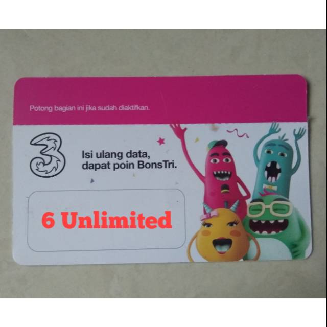 Jual Voucher TRI 6 Unlimited | Shopee Indonesia