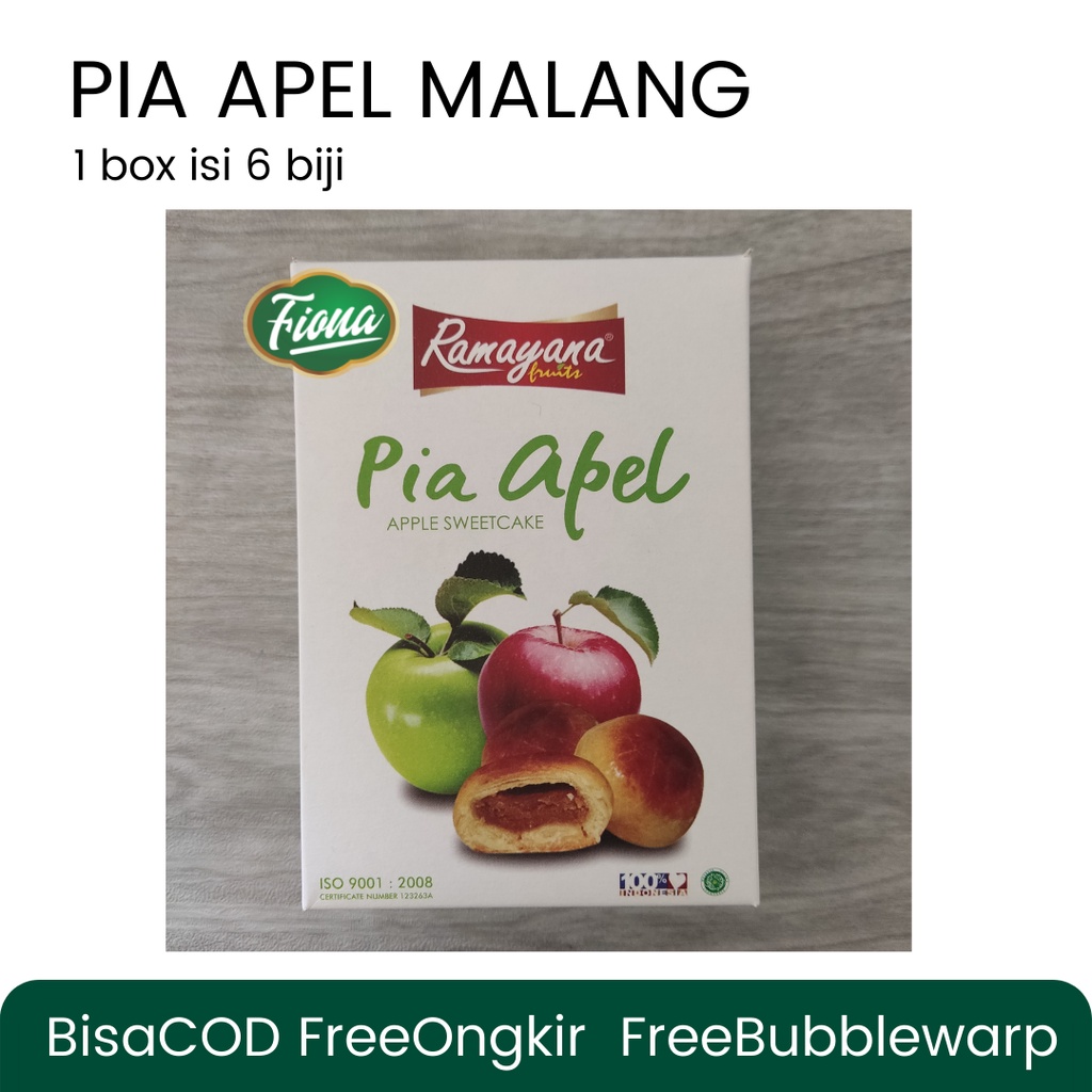 Jual Pia / Bakpia Apel Oleh oleh khas Malang 1 box isi 6 biji | Shopee ...
