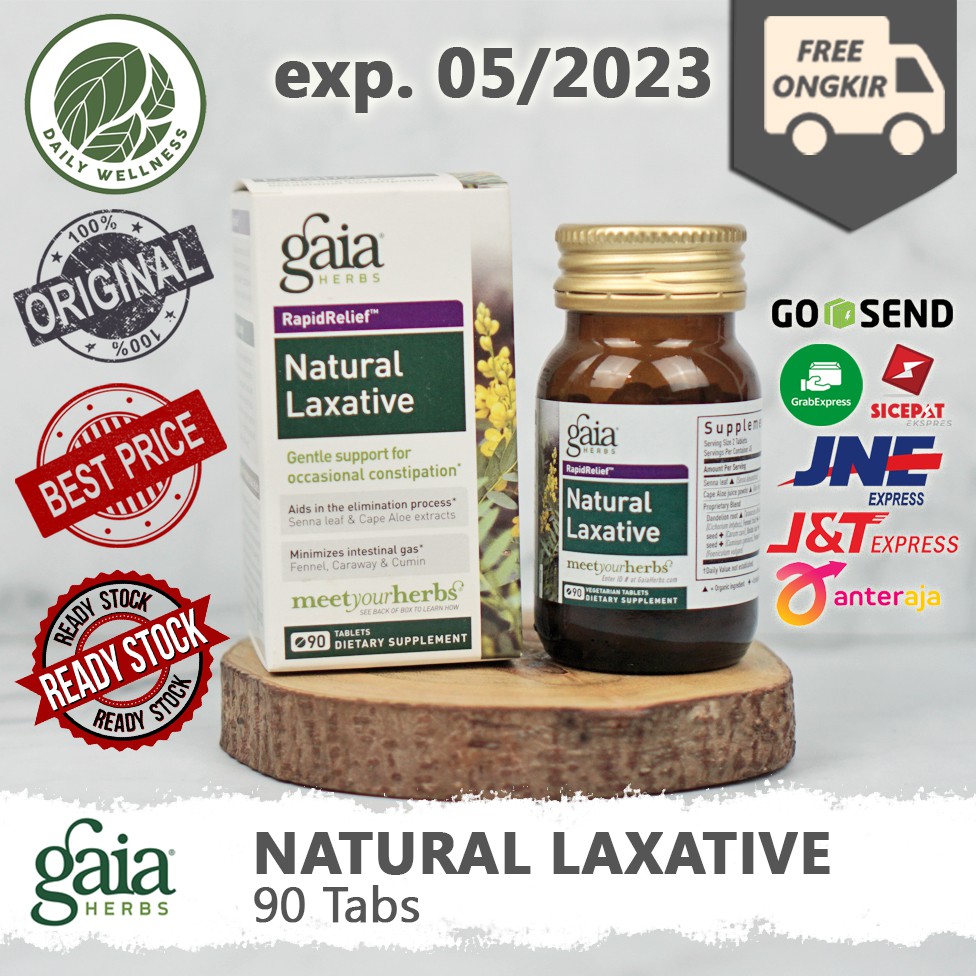 Jual GAIA Natural Laxative Suplemen Laksatif Pencahar Alami - 90 tabs ...