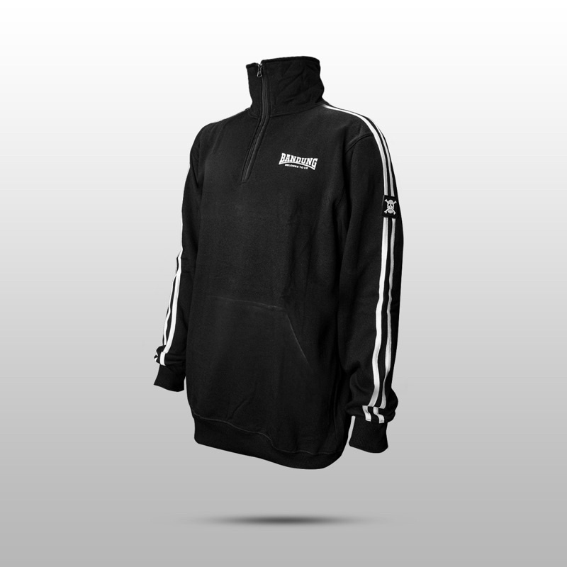 Jual BBTU - SWEATER - HALFZIPPER LOGS BLACK | Shopee Indonesia