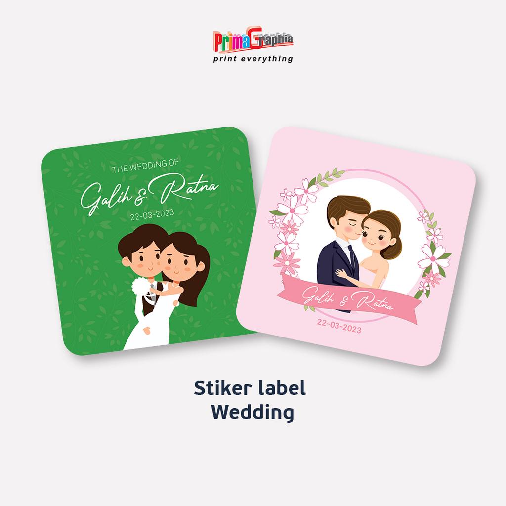 Jual Cetak Stiker Wedding / Pernikahan Kotak Custom Desain Template ...