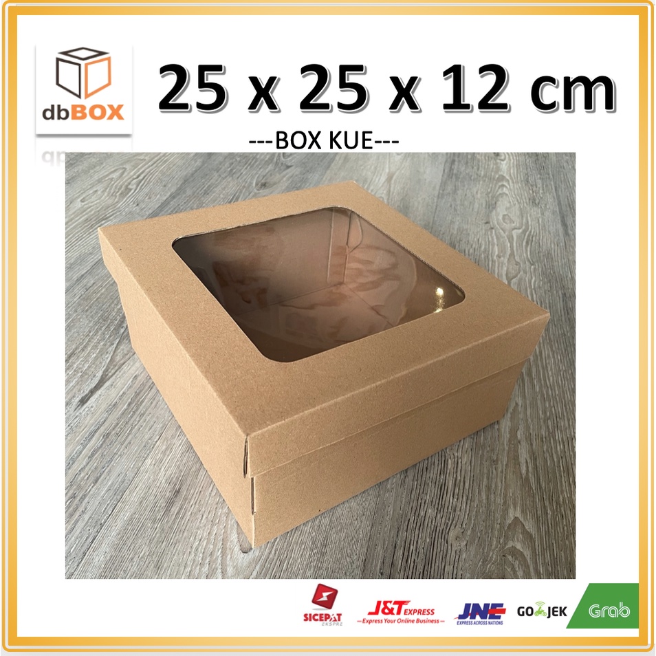 Jual BOX KUE 25x25x12 cm kardus die cut, untuk kue hampers gift box MIK ...