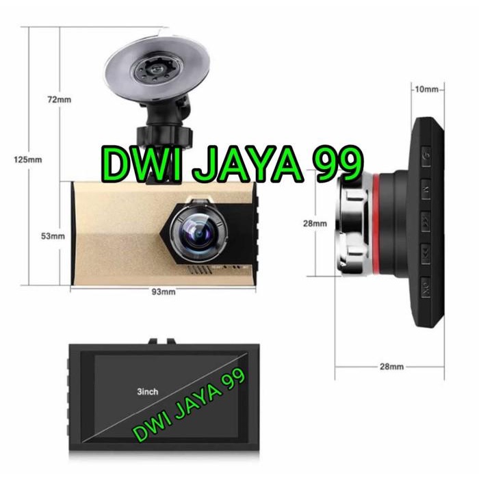 Jual kamera video dvr dashboard perekam mobil, ukuran layar 3" inch ...