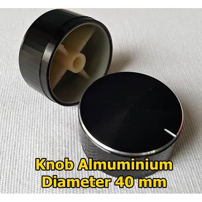 Jual Knob potensio 40mm Aluminium tutup potensiometer Knop putar ...