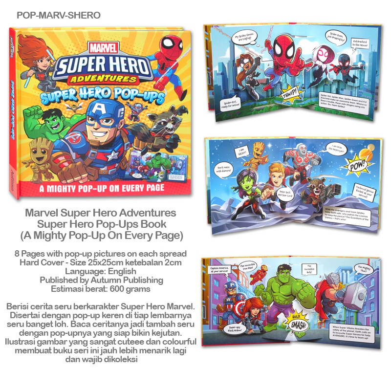 Jual Marvel Super Hero Adventures Super Hero Pop-Ups Book (A Mighty Pop ...