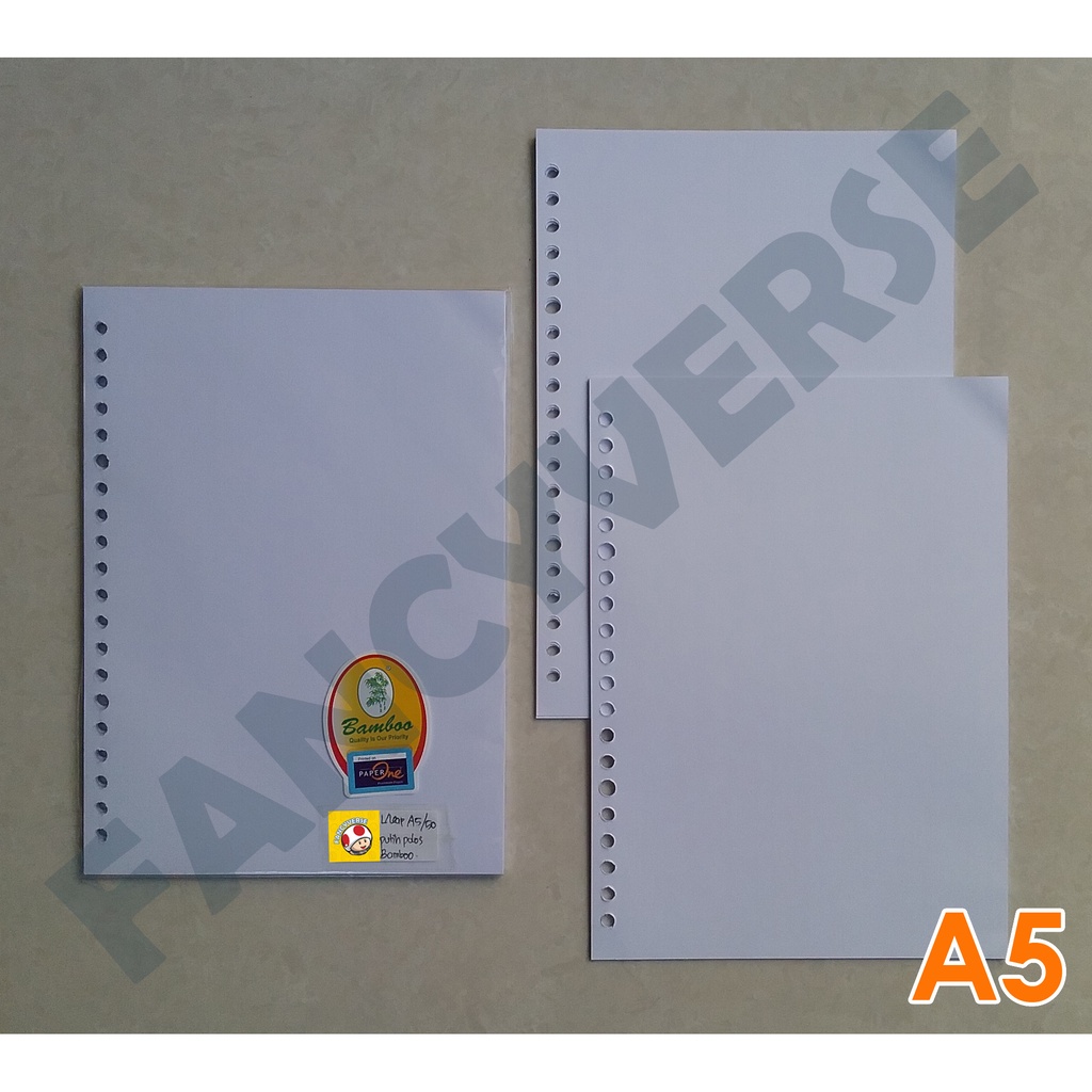 Jual Loose Leaf Binder A5 Isi 50 Lembar Putih Polos / Kertas Binder ...