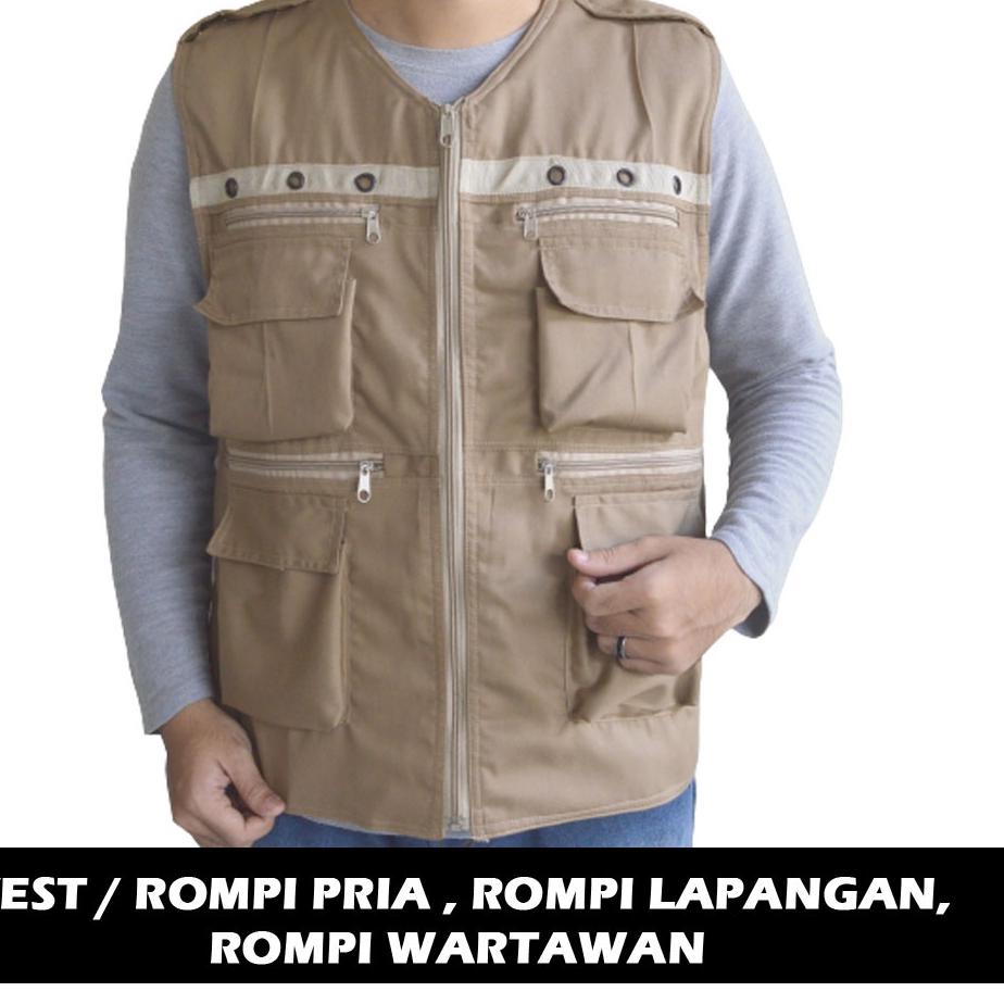 Jual Menarik.. VEST / ROMPI PRIA, ROMPI LAPANGAN, ROMPI WARTAWAN, ROMPI ...