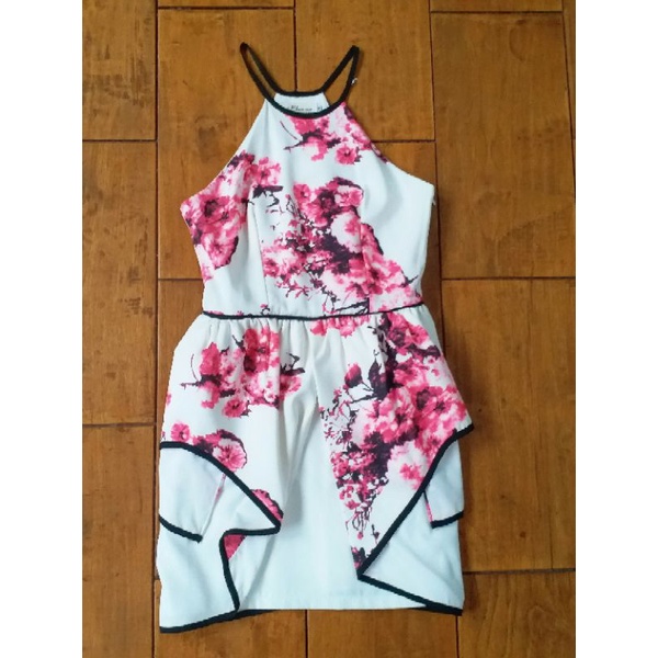 Jual Flowery party dress /chinos dress/minidress/dress pesta/porcelain ...