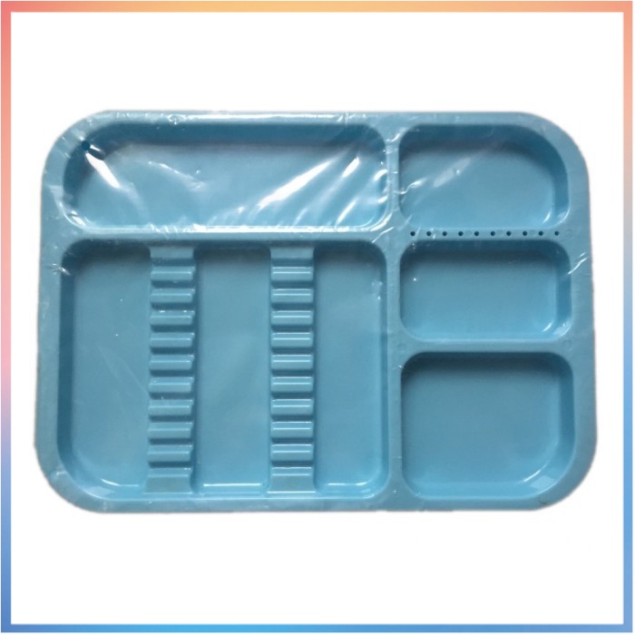 Jual Instrumen Tray Plastik Sekat/ Nierbeken DT01 Divided Biru | Shopee ...