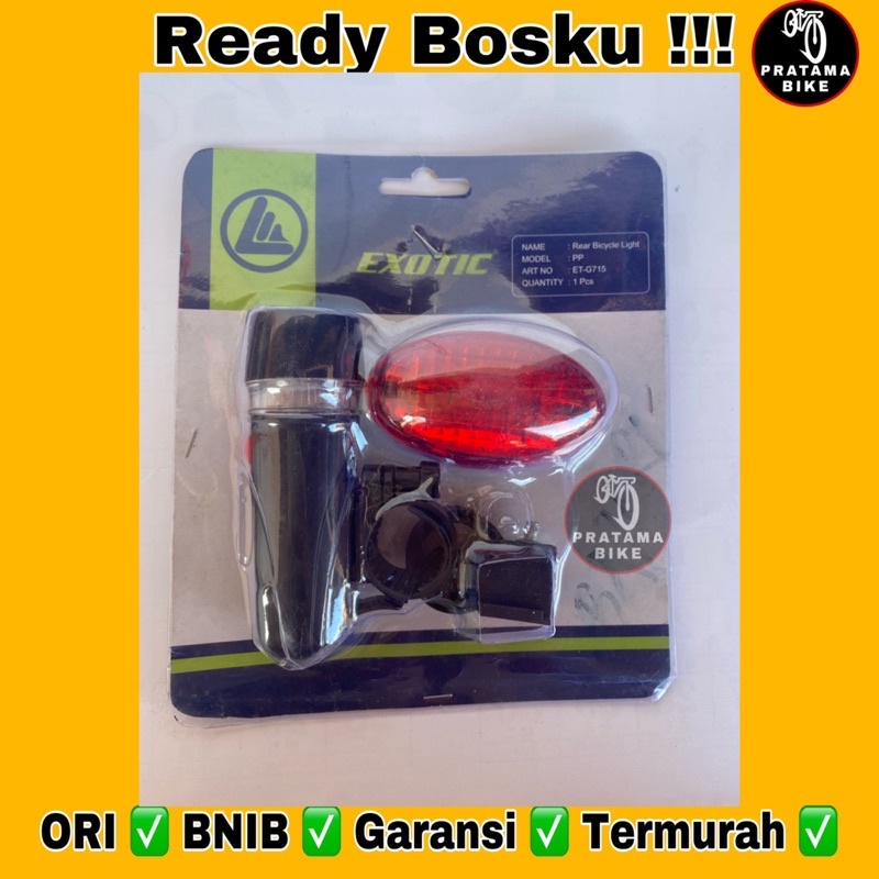 Jual Lampu Set Sepeda Set Muka Belakang Exotic + Battery G715 Set Lampu ...