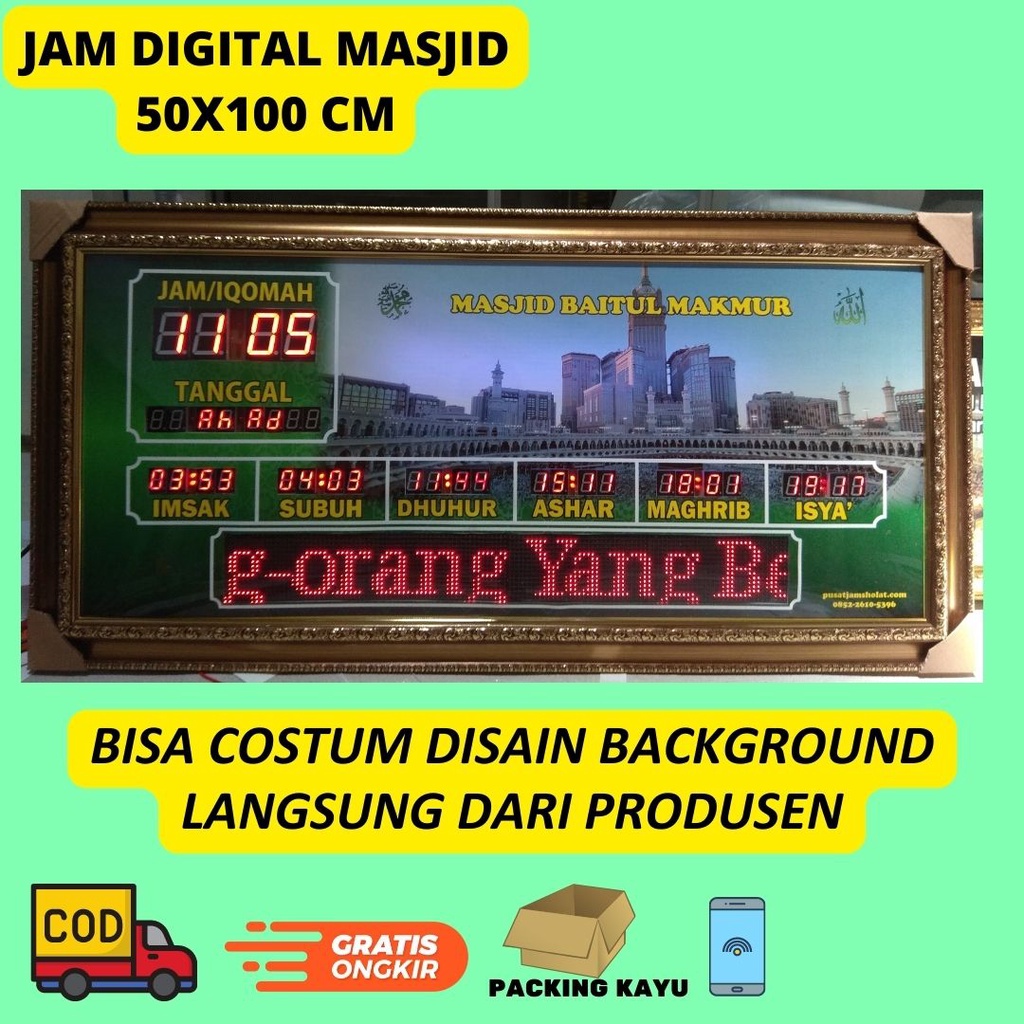 Jual Jam Masjid Digital Jadwal Sholat Bergaransi jam masjid digital ...