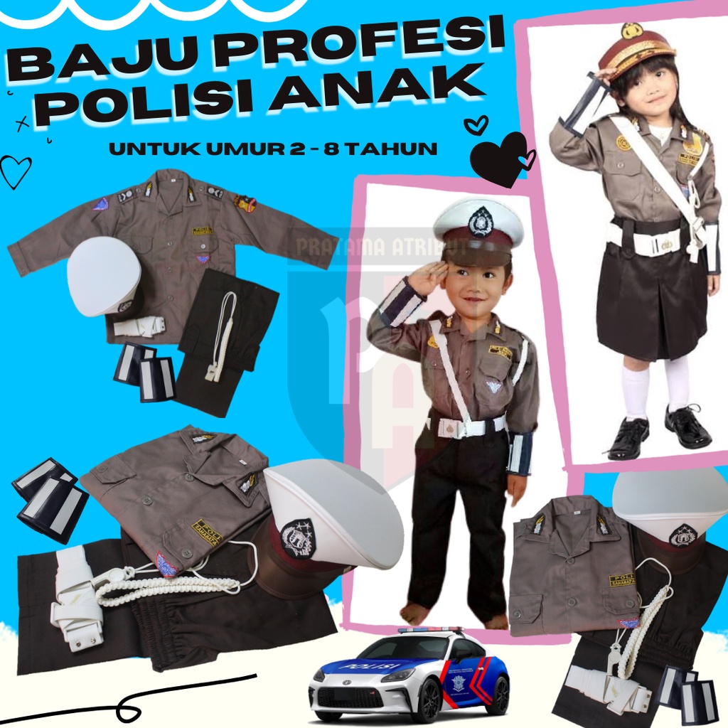 Jual BAJU POLISI ANAK TK / POCIL POLANTAS KOSTUM CARNAVAL BAJU PROFESI ...