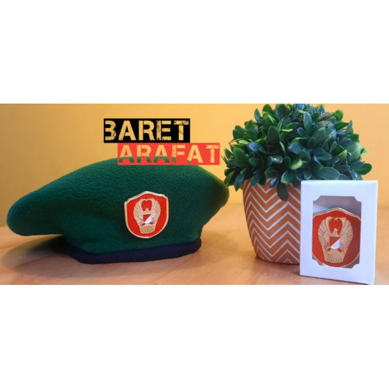 Jual Topi Baret Camel hijau dan emblem Ekapaksi | Shopee Indonesia