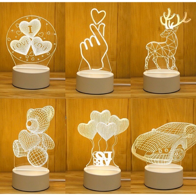 Jual lampu akrilik / lampu motif / acrylic lamp | Shopee Indonesia