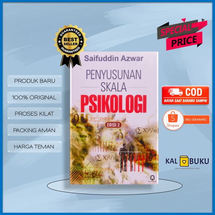 Jual Buku Penyusunan Skala Psikologi karya Penulis Saifuddin Azwar ...