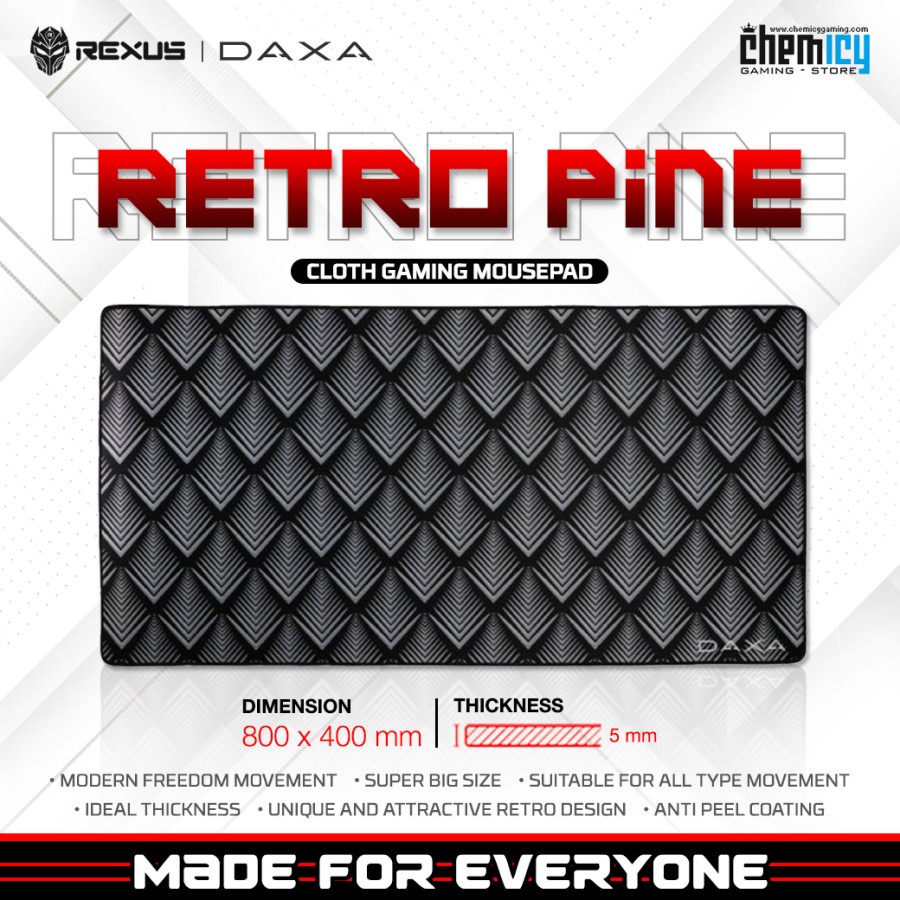 Jual Rexus Daxa Retro Pine Silver XL Cloth Gaming Mousepad | Shopee ...