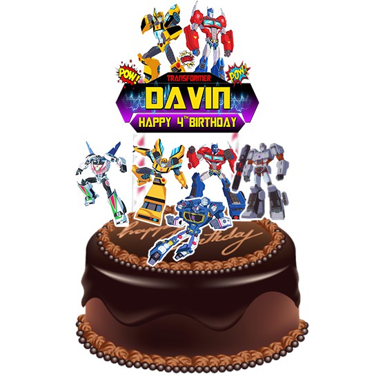 Jual Transformers Cyberverse Topper Cake Birthday / Hiasan Kue Ulang ...