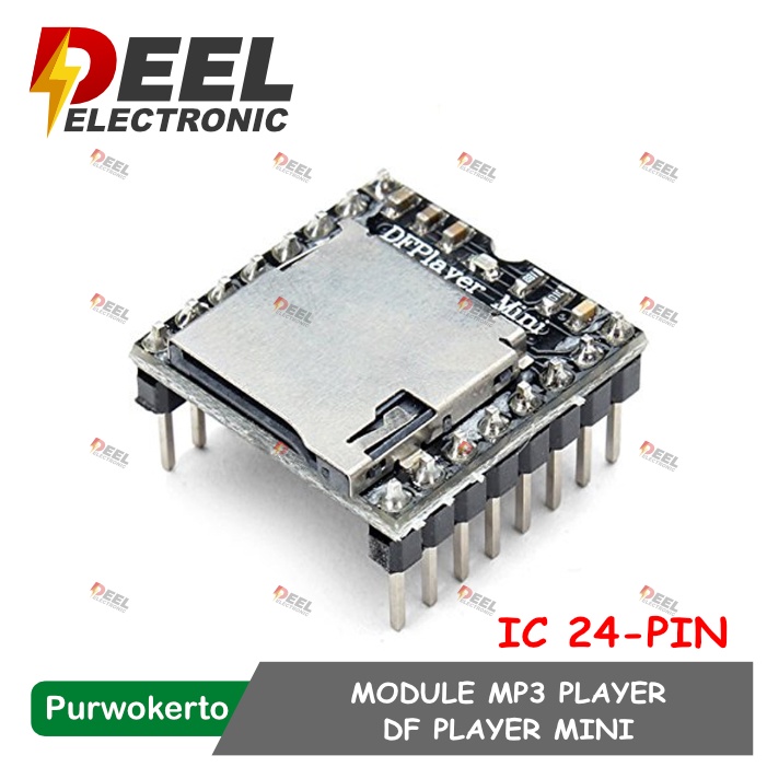 Jual MODULE MP3 PLAYER CHIP 24-PIN DF PLAYER MINI AUDIO VOICE MODULE ...