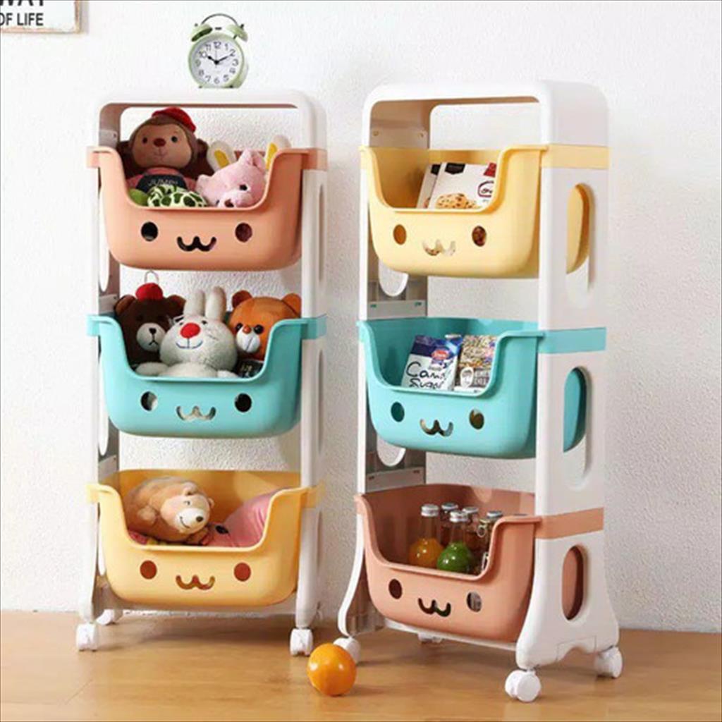 Jual Rak Mainan Susun 3 Roda - Rak Lucu Anak Tempat Penyimpanan Mainan ...