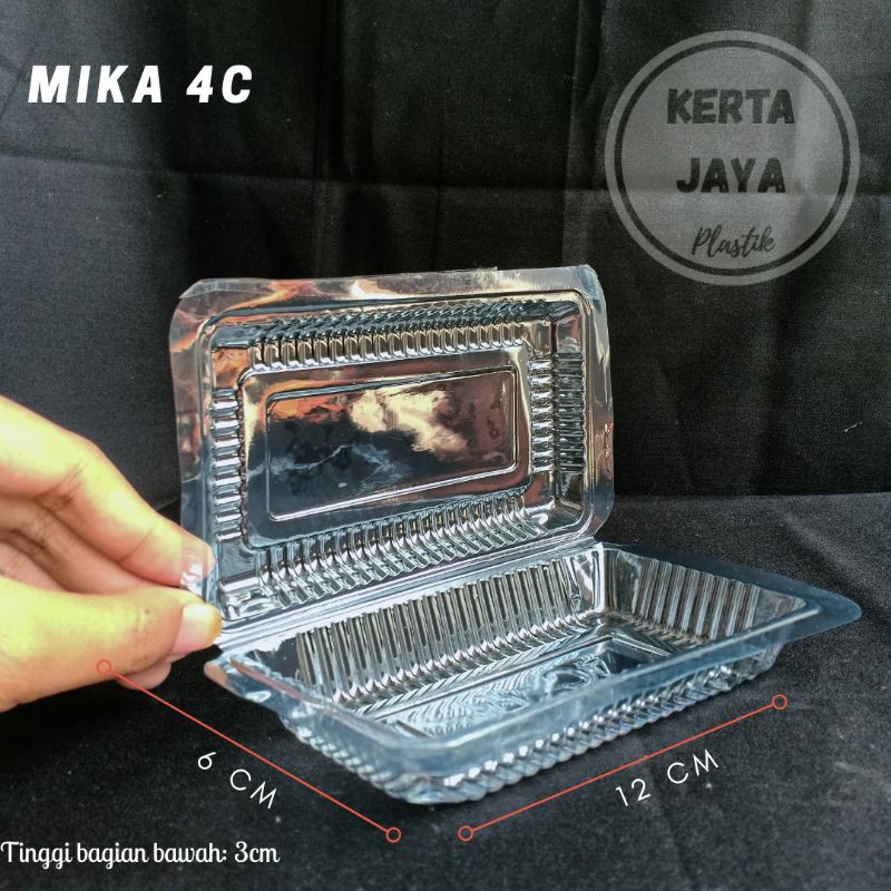 Jual MIKA KETAN MERK RP Bening UKURAN 4C / MIKA FOOD GRADE ISI 100 PCS ...