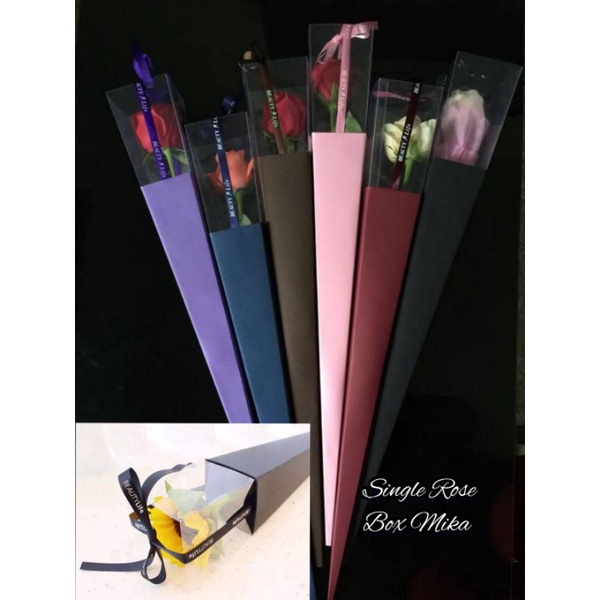 Jual Single Rose Box Mika Kotak Bunga Satuan Kertas Bunga Satuan (Tanpa ...