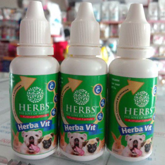Jual Herbs Herbavit 30ml Vitamin Untuk Kucing dan Anjing/Penambah nafsu ...