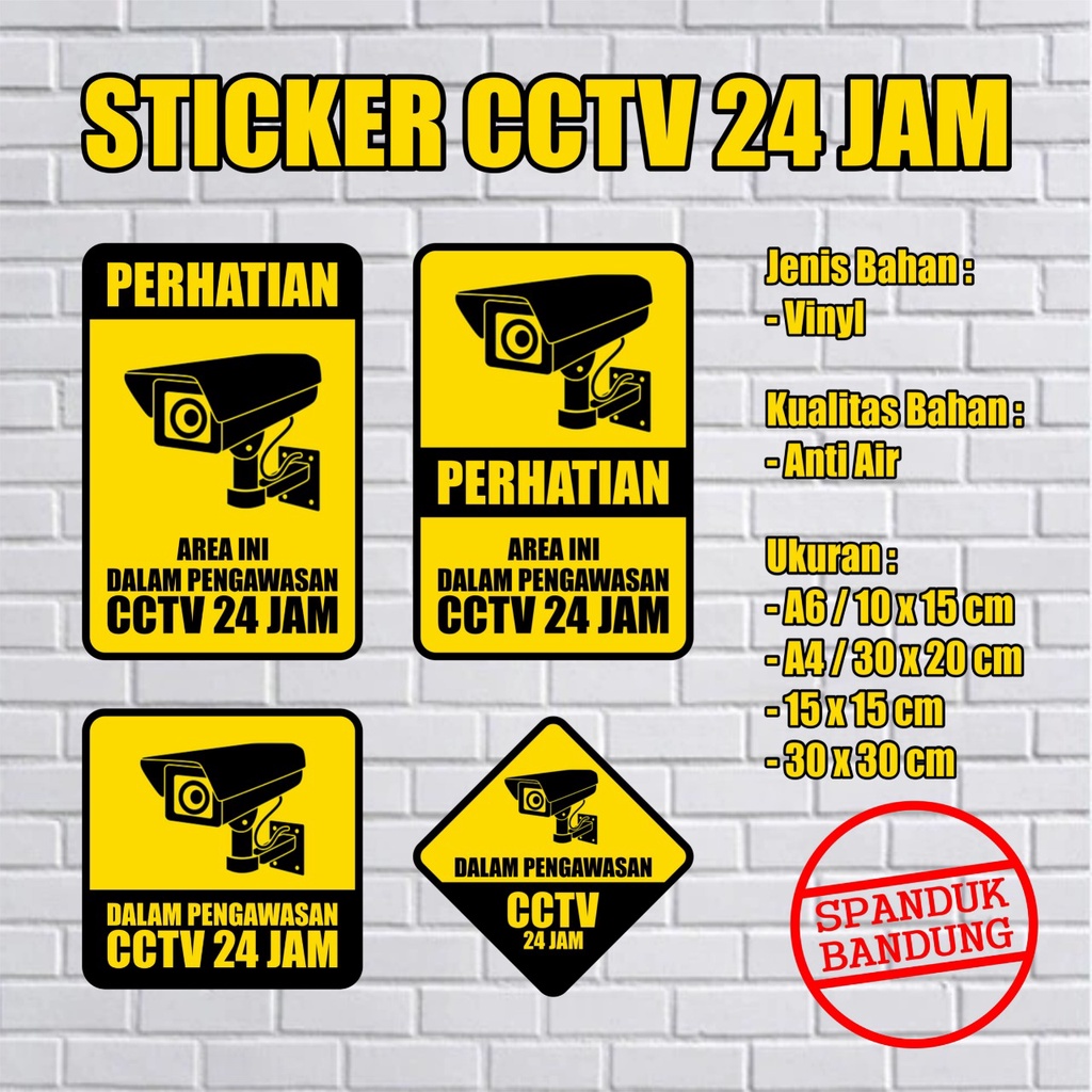 Jual stiker cctv / tanda cctv / stiker tempel CCTV | Shopee Indonesia