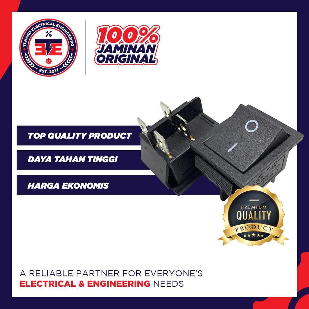 Jual Rocker Switch On Off 4 Pin Saklar LED 4 Kaki Switch Lampu 4P ...