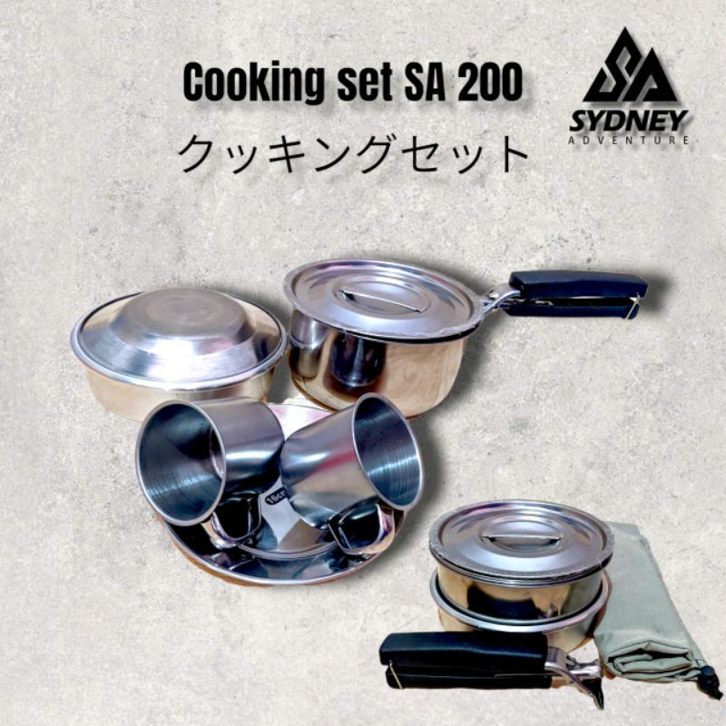 Jual Cooking set SA 200 / nesting / Alat masak camping gunung / nesting ...