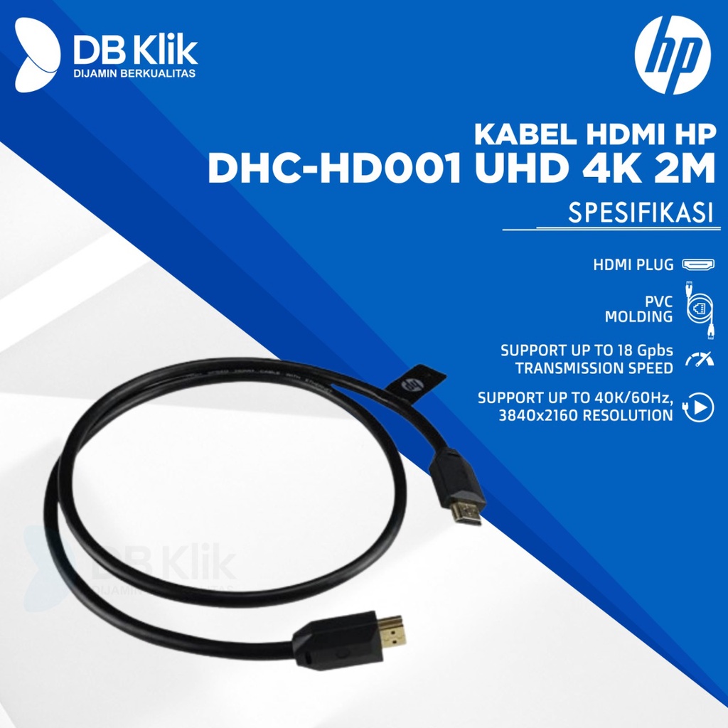 Jual Kabel HDMI HP DHC-HD001 UHD 4K 2Meter- Cable HDMI HP DHC HD001 2 ...
