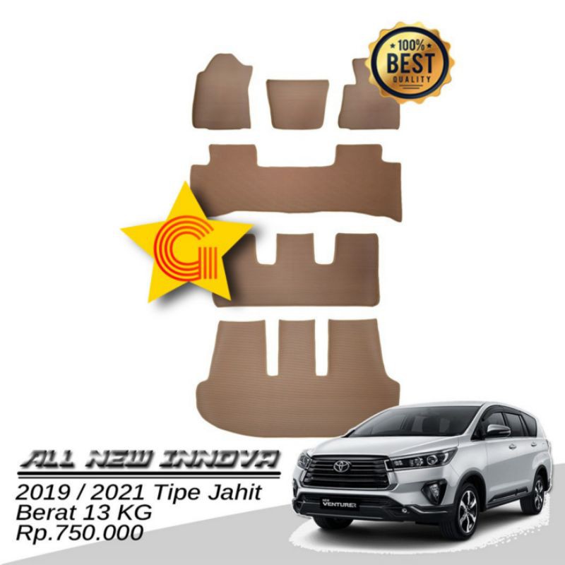 Jual Karpet Lantai Mobil Toyota All New Innova / Reborn 2019-2021 Premium Fullset Type Jahit ...