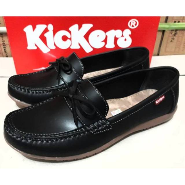 Jual Sepatu Cewek Wanita Kickers Casual Santai Formal Slip On Flat ...
