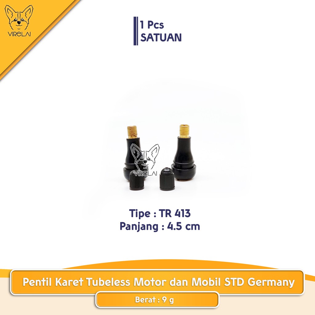 Jual PENTIL KARET TUBELESS TR412 TR413 TR 412 TR 413 STD Germany ...