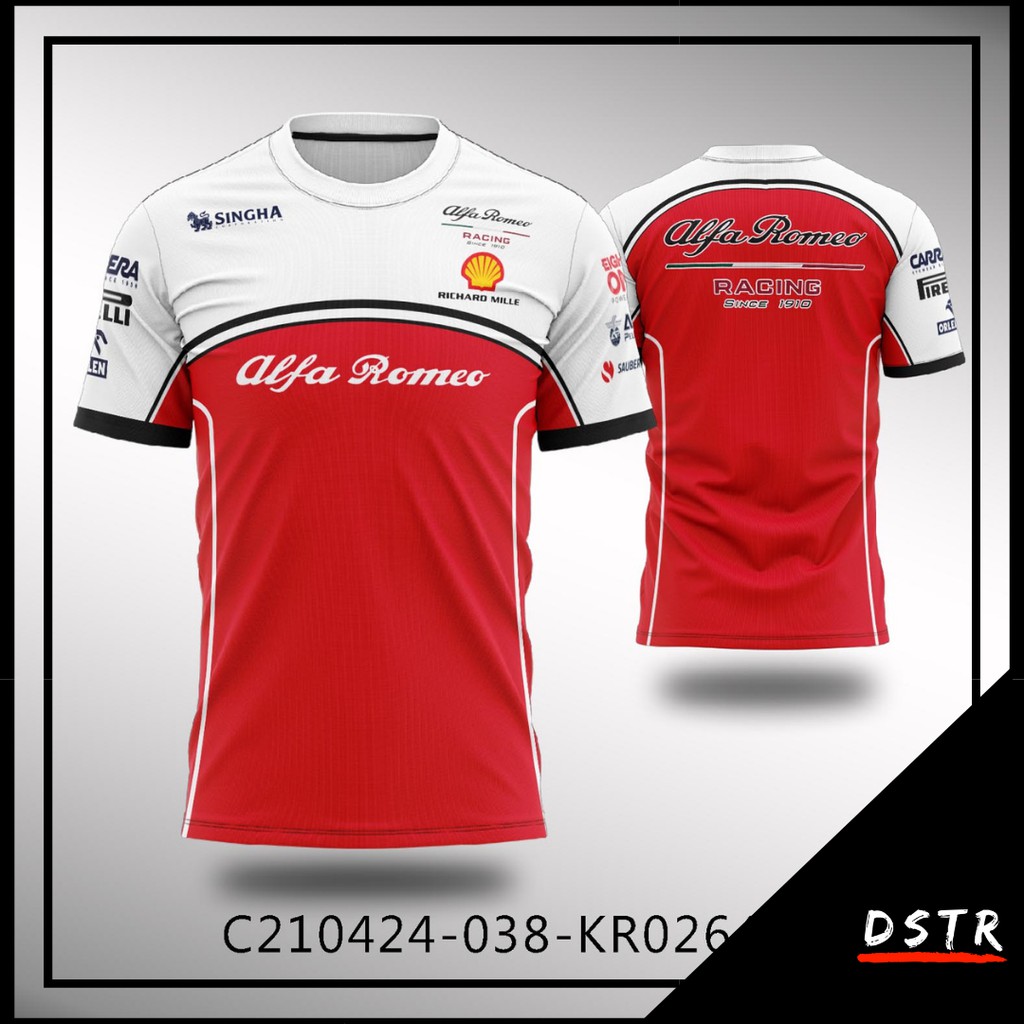 Jual Kaos Baju Jersey F1 Formula One Team Alfa Romeo Full Print Size XS ...