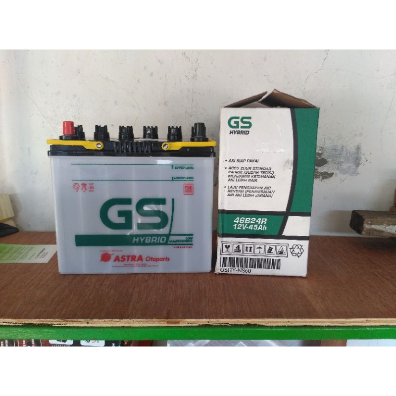 Jual Aki mobil GS HYBRID NS60 GS ASTRA HYBRID 46B24R original aki mobil Avanza Xenia Rush Terios ...