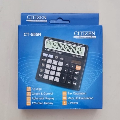 Jual Kalkulator Citizen CT-555N / Calculator / Alat Hitung 12 digit ...
