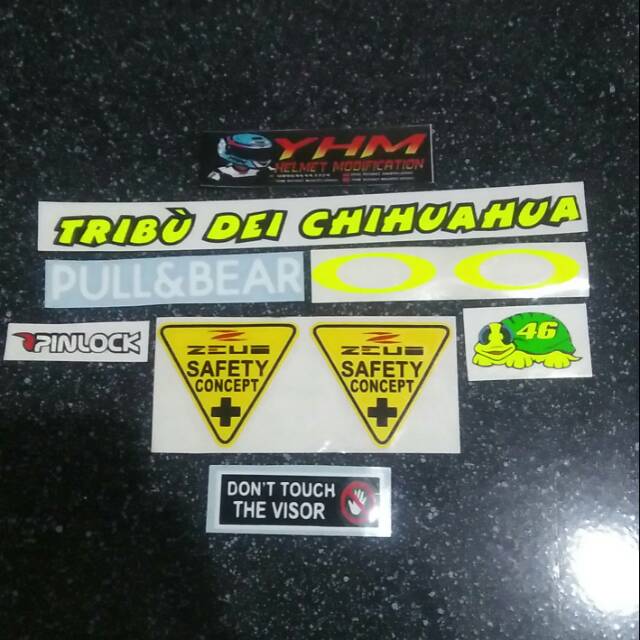 Jual Sticker Set visor Arai A gv Kyt Shoei Ink Zeus Kbc Nolan RSV Dll ...