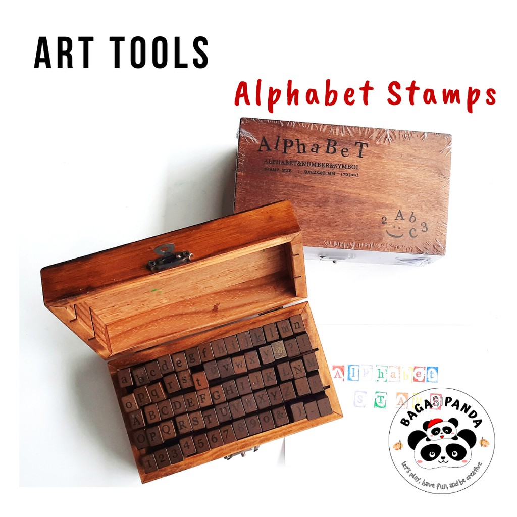 Jual Alphabet Stamps - Cap Huruf - Aksesoris Scrapbook | Shopee Indonesia