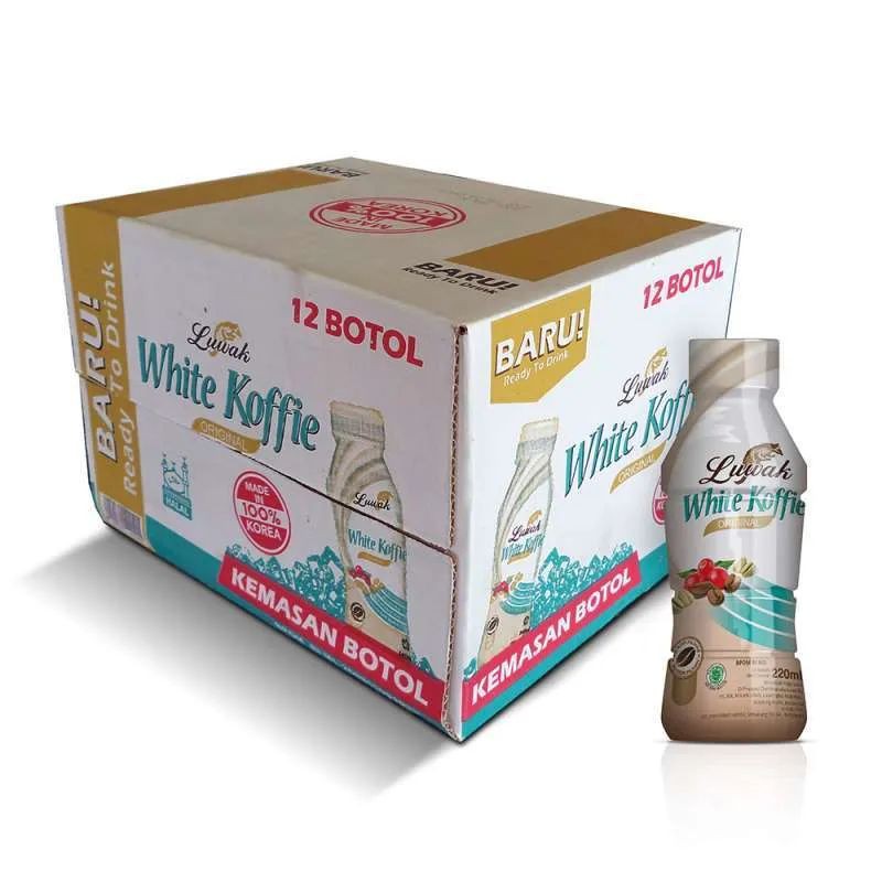 Jual LUWAK White coffee 220 ml botol 1 karton | Shopee Indonesia