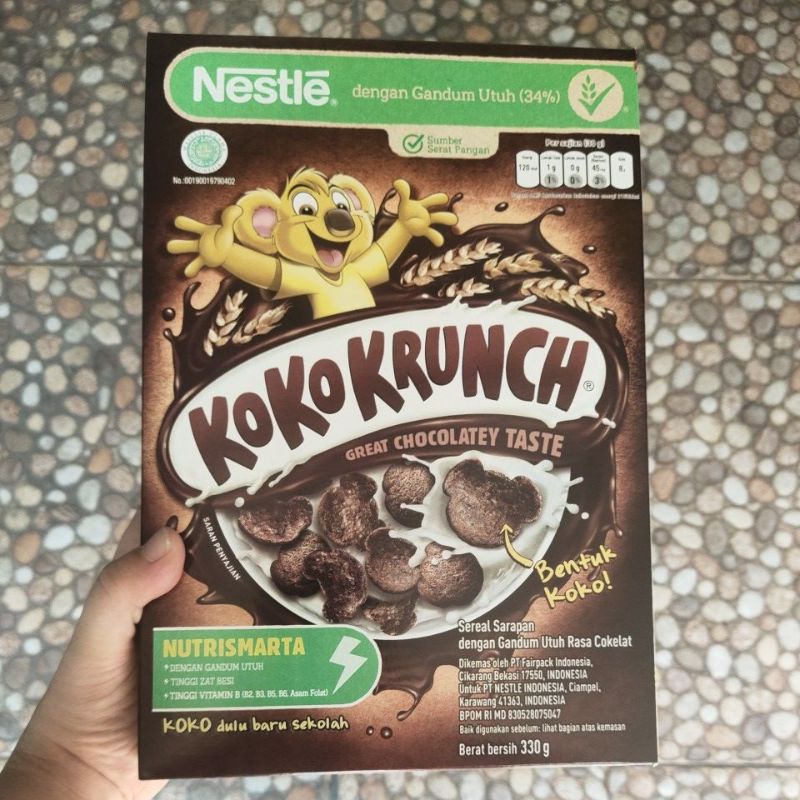 Jual KOKO KRUNCH SEREAL SARAPAN DENGAN GANDUM UTUH RASA COKELAT 330GR ...
