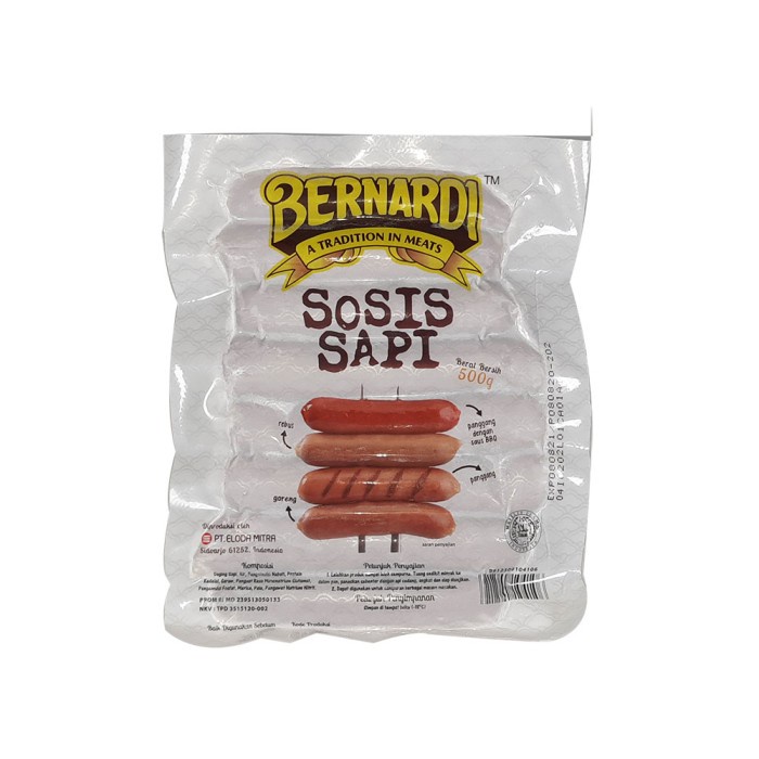 Jual Bernardi Sosis Sapi 500g | Shopee Indonesia