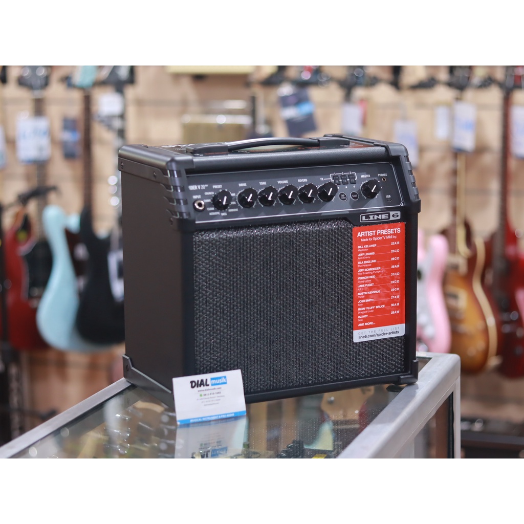 Jual Line 6 Spider V20 MKII Ampli Gitar 1x8 Inch 20 Watt - Amplifier ...